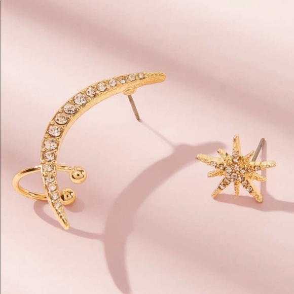 My Added Sparkle | Jewelry | Moon Star Mismatched Studs | Poshmark